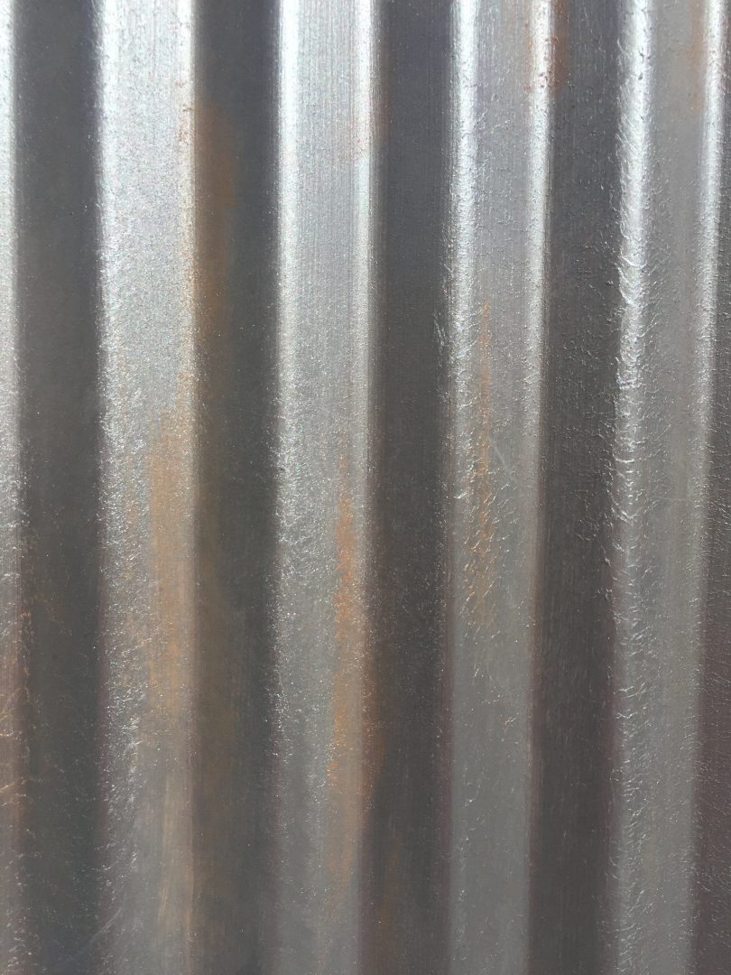 Dark rust brown & silver wall with ridges | Free Textures