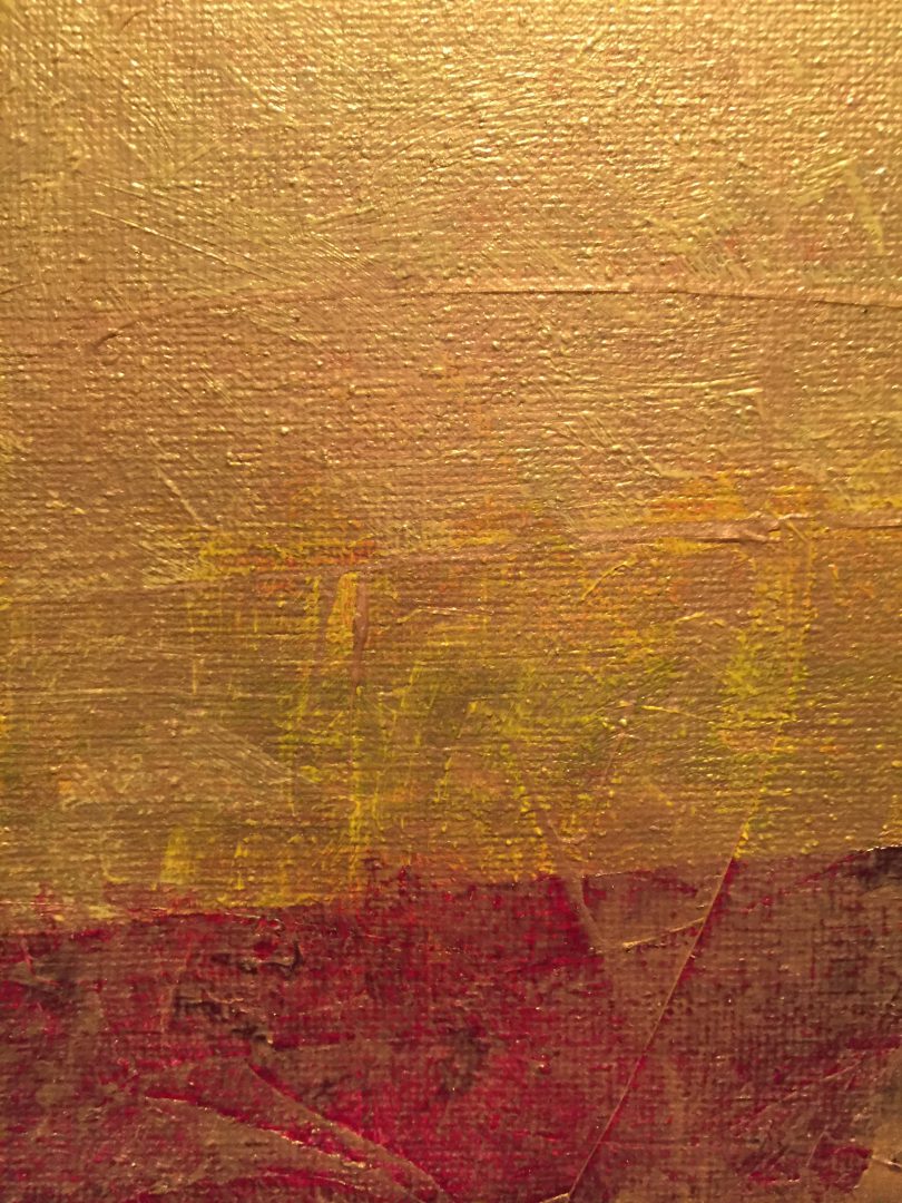 Golden yellow and deep red paint on canvas | Free Textures