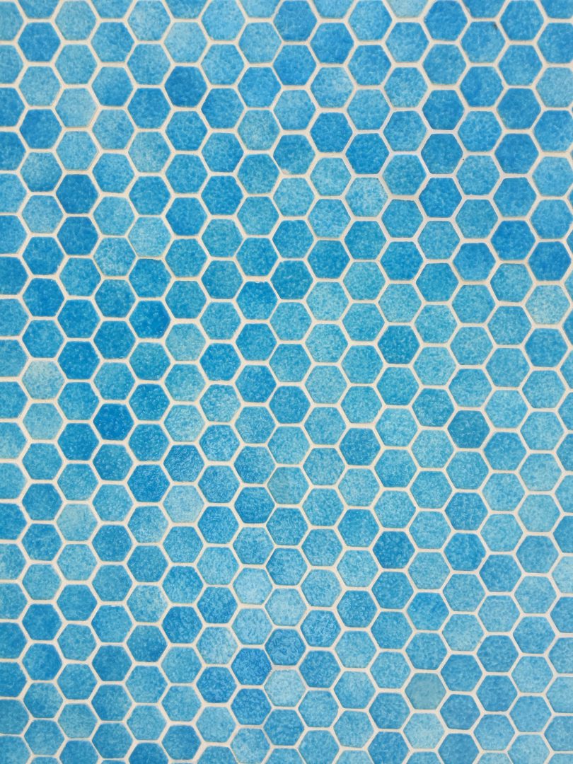 Teal hexagonal tiles in pattern | Free Textures